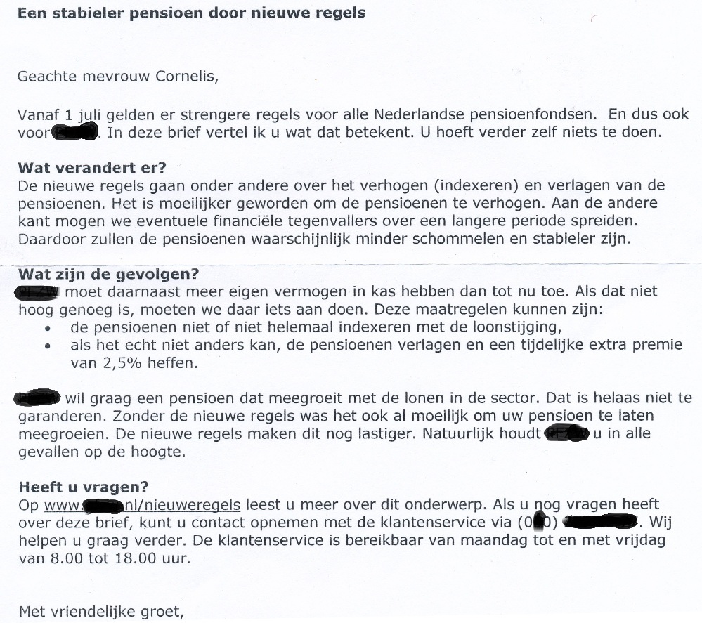 Nietszeggende informatieve brief – Louise Cornelis